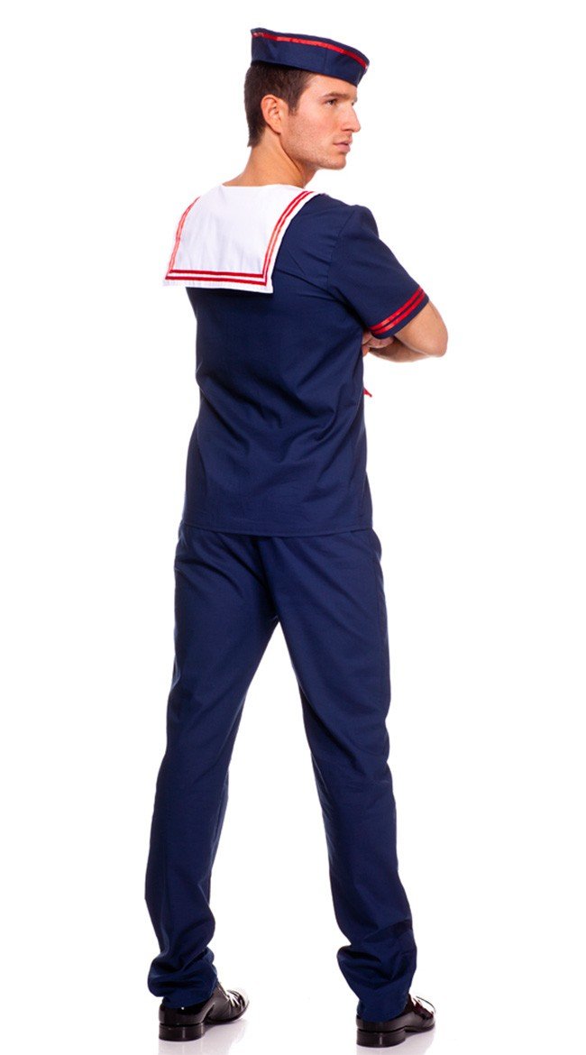 Ohøj Matros Kostume Til Mænd Blå